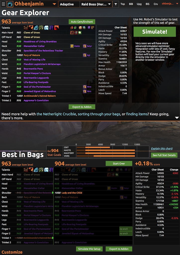 Best in Bags leaving trinket slot empty - Gear - Ask Mr. Robot