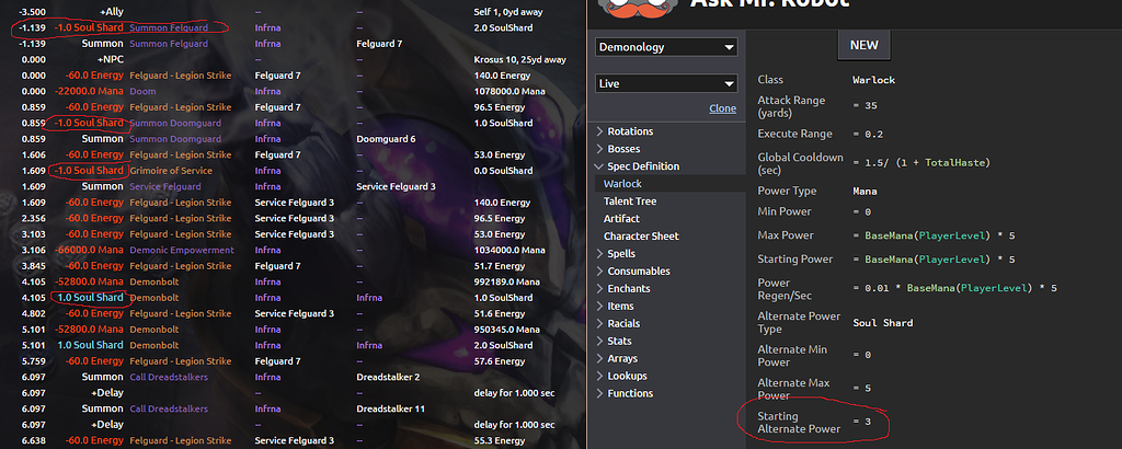 Demonology Warlock Sim Rotation Issue - Ask Mr. Robot - Ask Mr. Robot